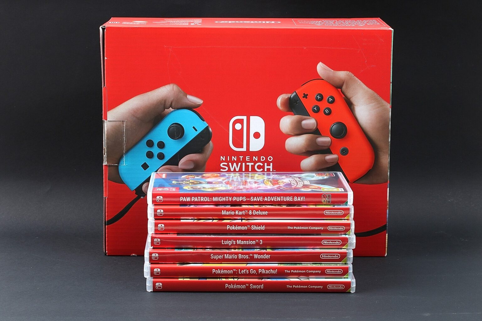 SPELKONSOLL NINTENDO SWITCH 2022 I ORG KARTONG, 7 SPEL ( LUIGIS MANSION ...